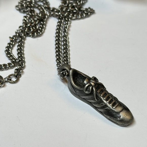 Avon | Jewelry | Vintage Avon Running Sneaker Pendant Necklace Silver ...